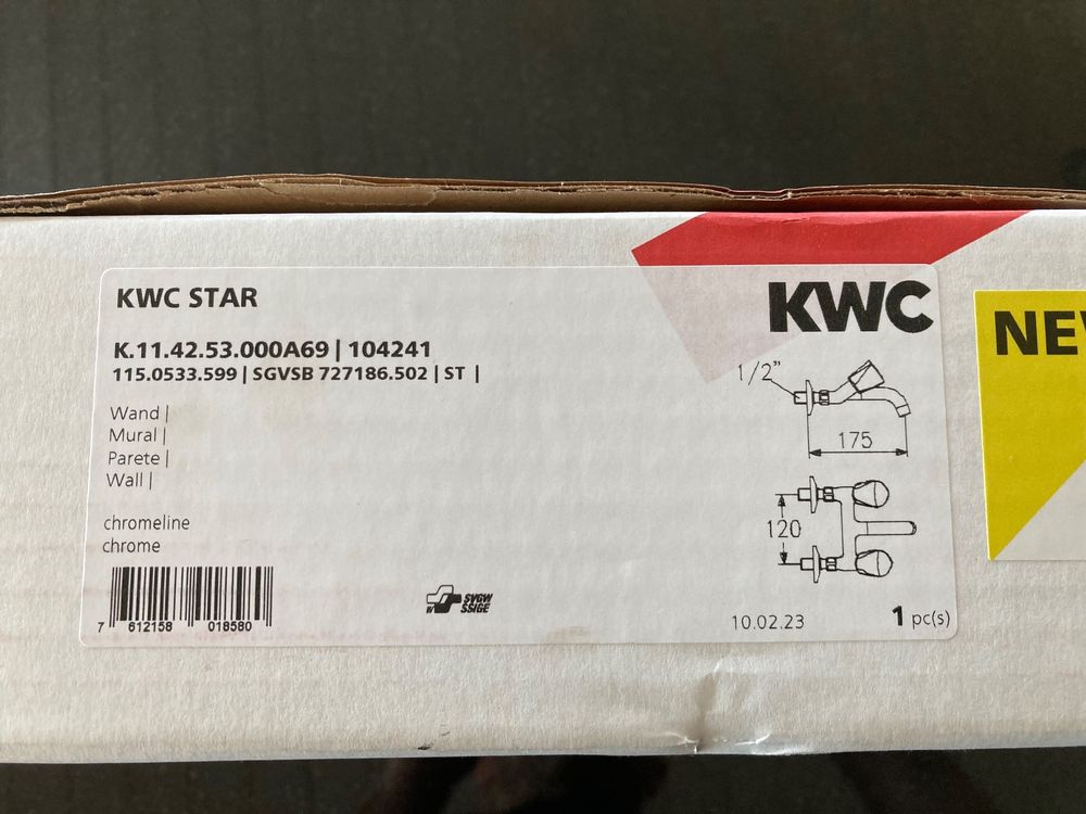 KWC STAR Mural entraxe 120 | Kaufen auf Ricardo
