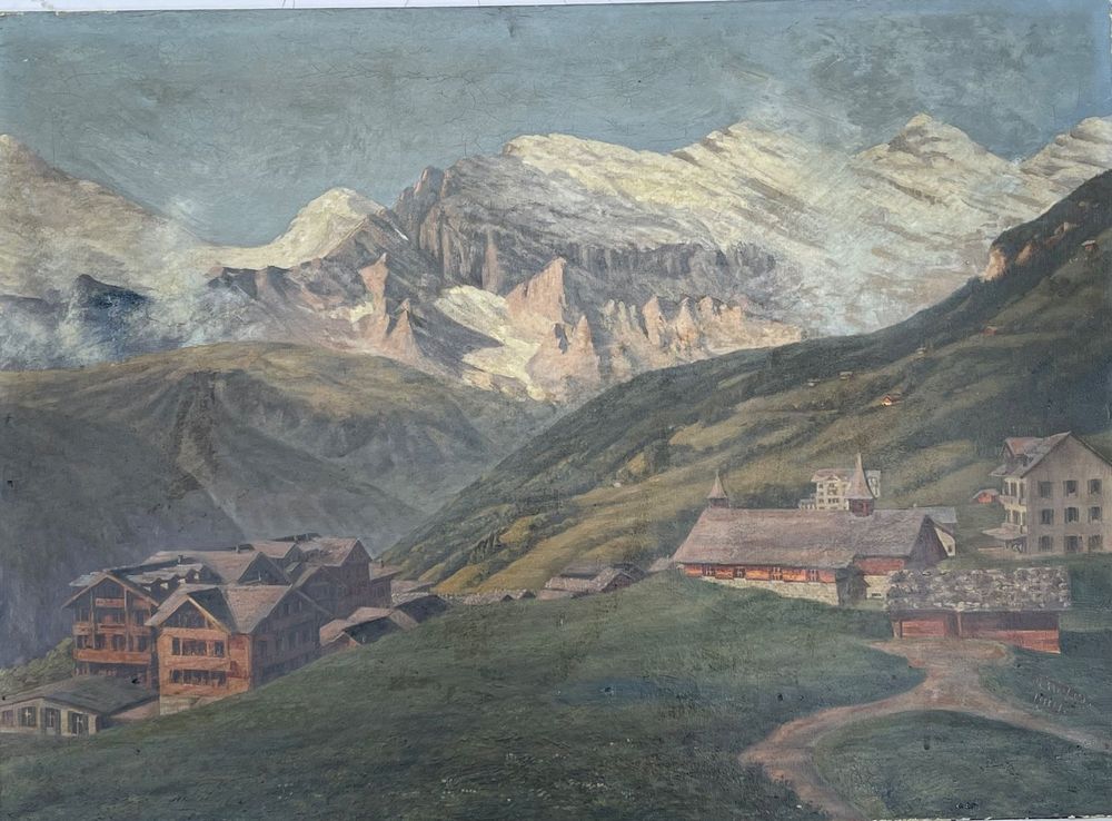 A.Weber 1901 Berglandschaft Gemälde | Kaufen auf Ricardo