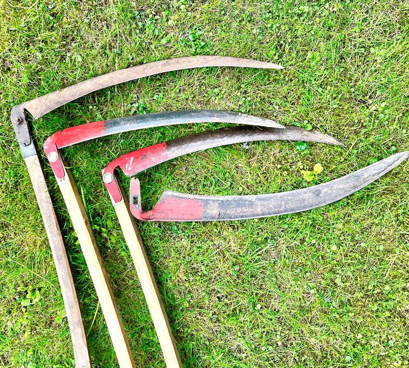 3 Sägesse Sense gebraucht, inkl. 2 Stk.Senseklinge gebraucht (Gebraucht ...