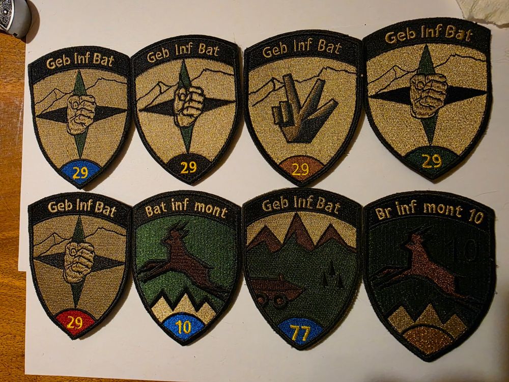 8x Abzeichen Badges Geb Inf Bat Klett (Neu (gemäss Beschreibung)) in ...