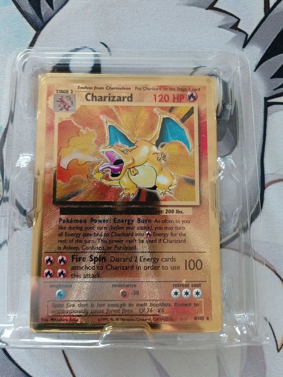 Charizard Gold Metal Card Ultra Premium Collection Base Set (Neu ...