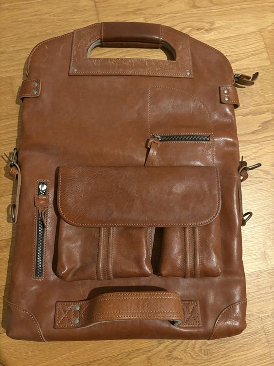 Stylish Leather Laptop Bag With Multi Pockets (Gebraucht) in Basel für ...