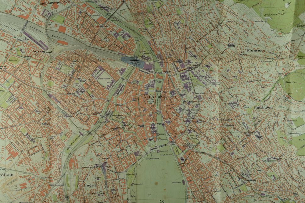 ZÜRICH STADTPLAN 1: 10'000, 2. Auflage 1935 (Gebraucht) in Wetzikon ZH für CHF 10 – mit ...