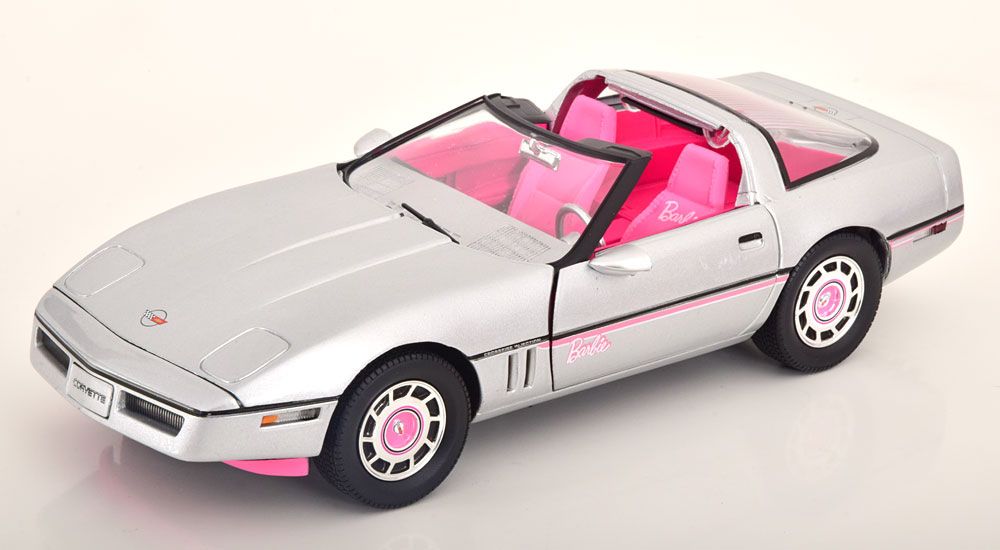 CORVETTE C4 BARBIE 1986 SILBER/PINK 1:18 AUTOWORLD (Neu und ...