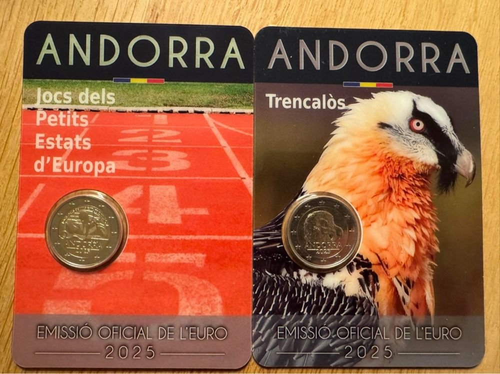 Andorra 2025 2x 2 Euro in originalen CoinCards (Neuf (Voir description ...