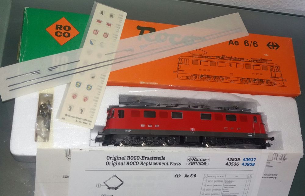 Roco 43938 - - E-Lok Ae 6/6 11445 SBB in rot - HO - AC (D'occasion) à ...