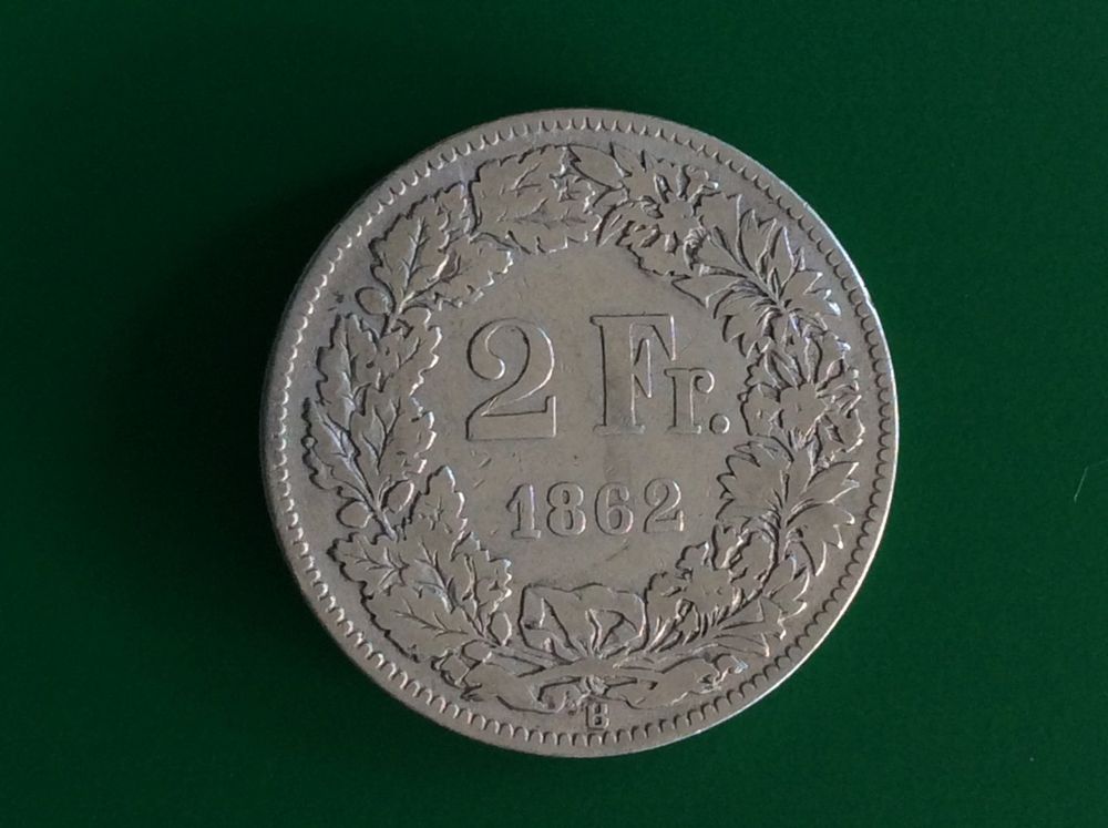 2 francs 1862 Rare et Jolie (D'occasion) à Genève pour CHF 66 – avec ...