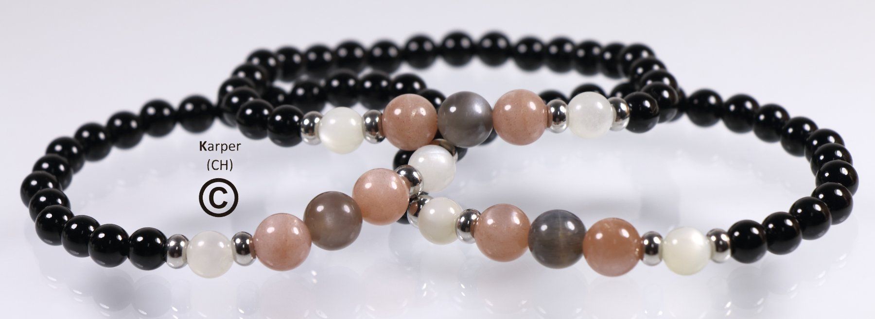 Achat, Mondstein , Armb / Brac Agate, Pierre de lune , x1 (Neu und ...