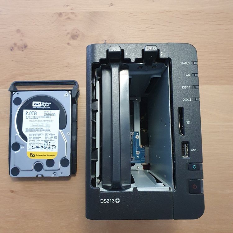 Synology DiskStation DS213+ inkl. 2x2 TB Enterprise HD's (Gebraucht) in ...