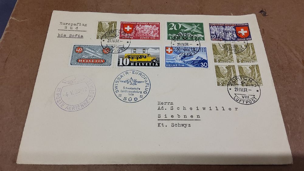 Schweizerische Landesausstellung Zürich 1939 Briefcouvert (Gebraucht) in Herisau für CHF 9.9 ...