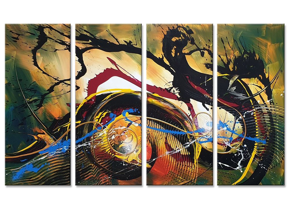 Original Kunst 4 tlg. Galerie Gemälde "Fantasy" abstrakt (Neu (gemäss Beschreibung)) in Dresden ...