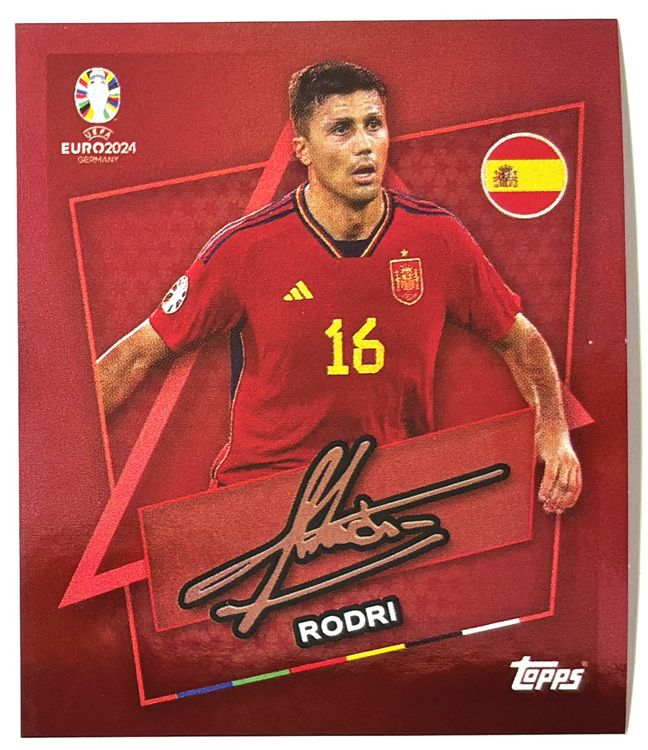 Topps EURO 2024 Swiss Edition Rodri SP mit Signatur (Gebraucht) in ...