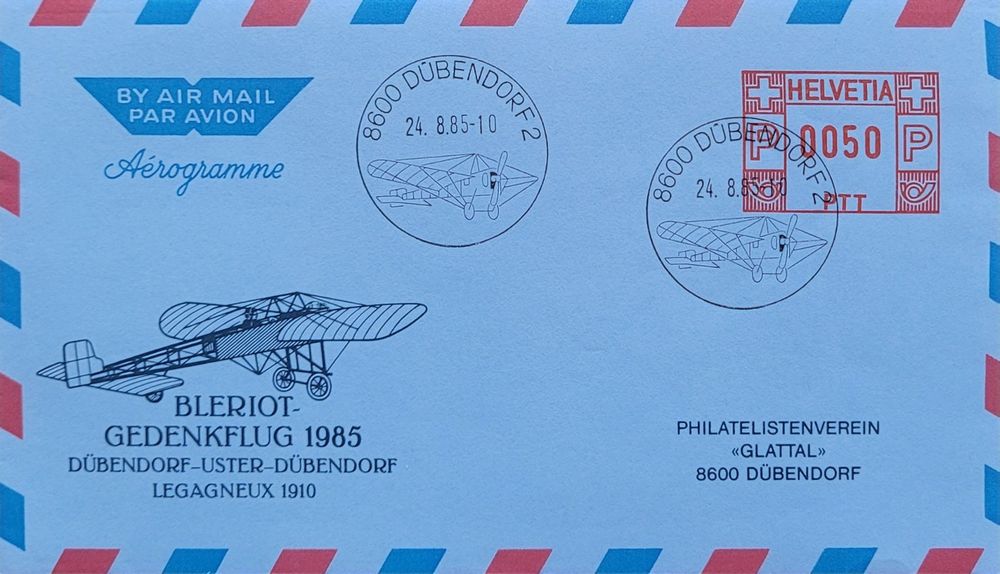 Luftpost Brief Aérogramme Par Avion Dübendorf 2 1985 Glattal | Kaufen ...