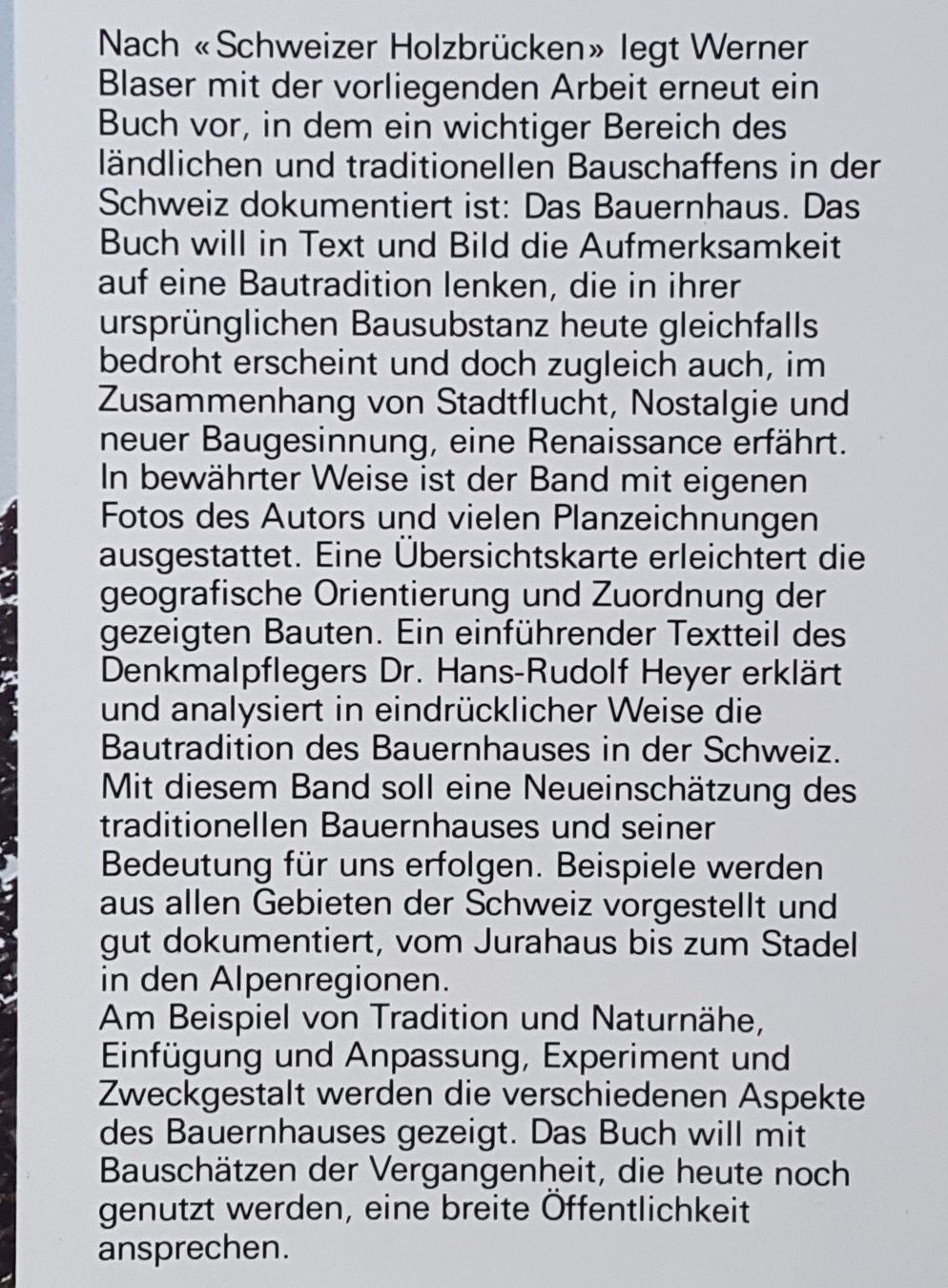 GROSSBAND: Das Bauernhaus der Schweiz, von W. Blaser (1983) (Gebraucht ...