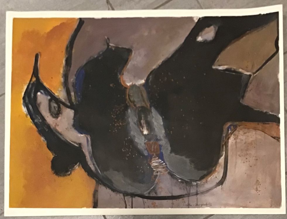 Grosse Abstrakte Mischtecknik von BURGDORFER | Kaufen auf Ricardo