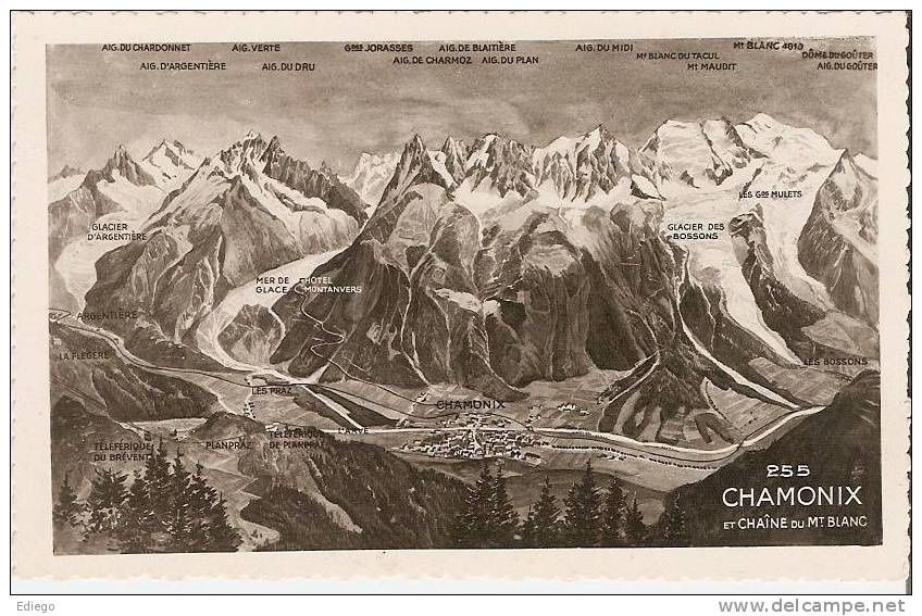 CHAMONIX - MAP DE LA RÉGION - CARTE ANCIENNE | Kaufen auf Ricardo