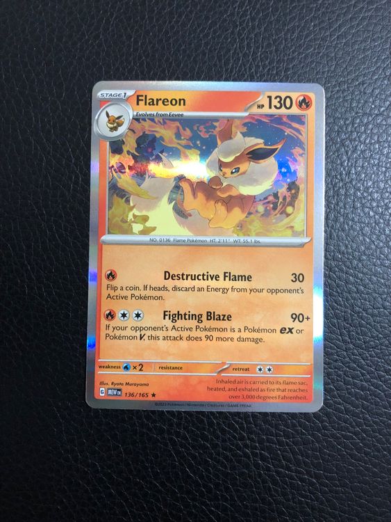 Scarlet & Violet 151 - Flareon Holo 136/165 NM Ab 1 (Gebraucht) in ...