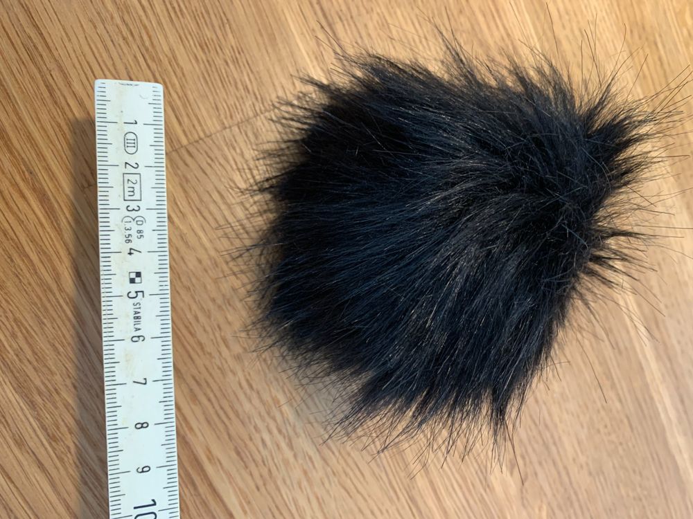 Echte Pelz: Stylische Bombel für Hut/Kappe (z.B zum annähen) (Neu ...