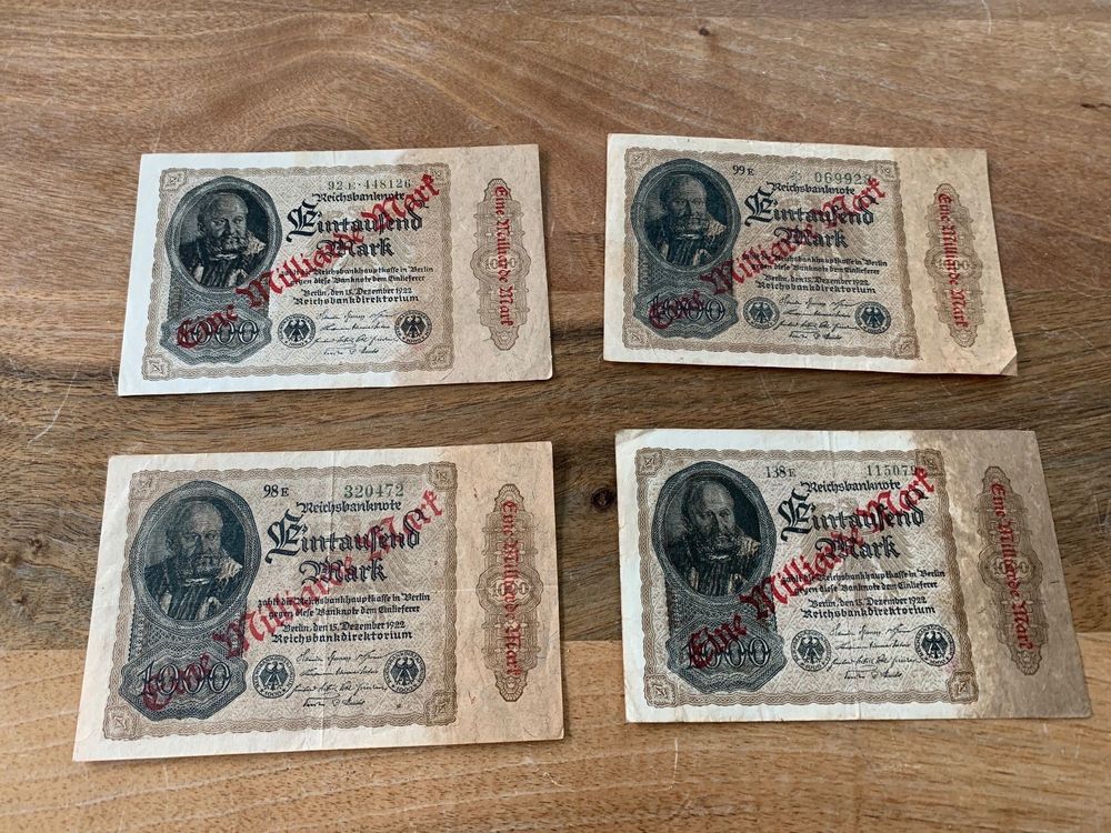 1000 Mark Reichsbanknote 1922 (Gebraucht) in für CHF 2 – mit Lieferung ...
