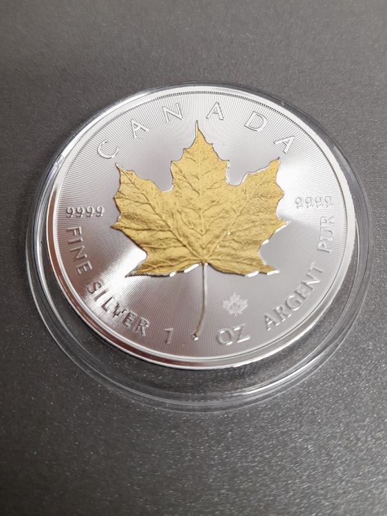 1 OZ Silber Maple Leaf Canada 2024 gilded in Kapsel (Neu (gemäss Beschreibung)) in Weinfelden ...