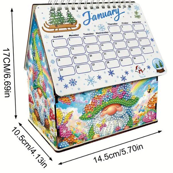 Diamond Painting Kalender Haus 2026 Wichtel-11-Jahr-1125 (Neu und ...