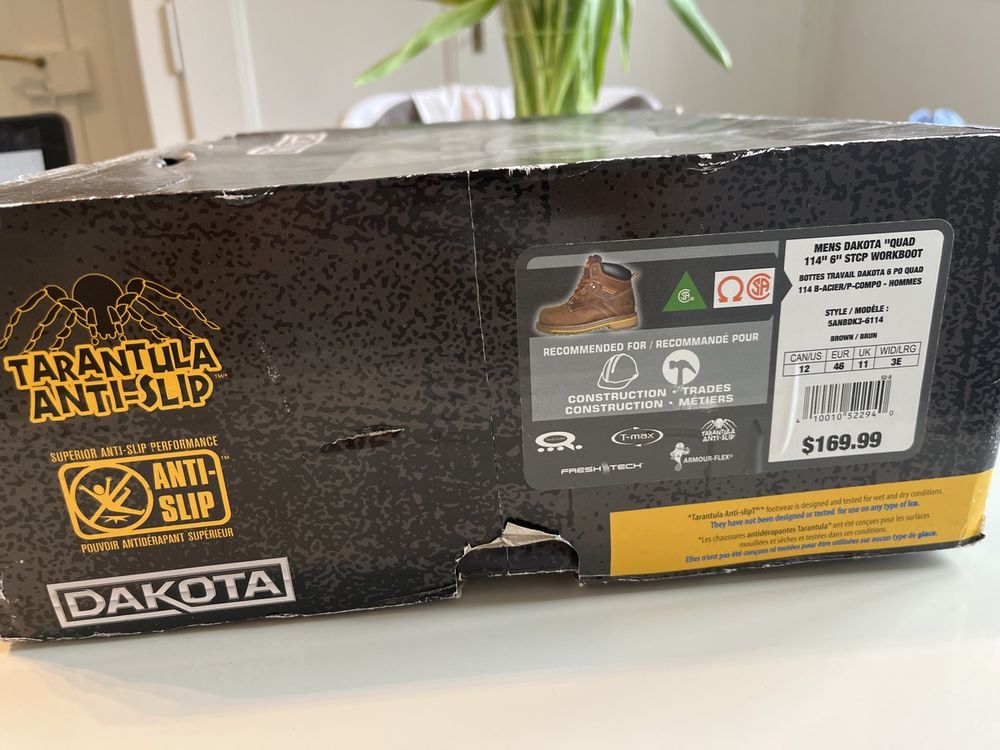 Men’s Dakota Quad 114” 6” STCP Workboot-Stahlkappe Stiefel (Gebraucht ...