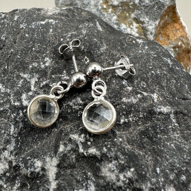 Bergkristall Ohrstecker Sterling Silber 925 (Neu (gemäss Beschreibung ...