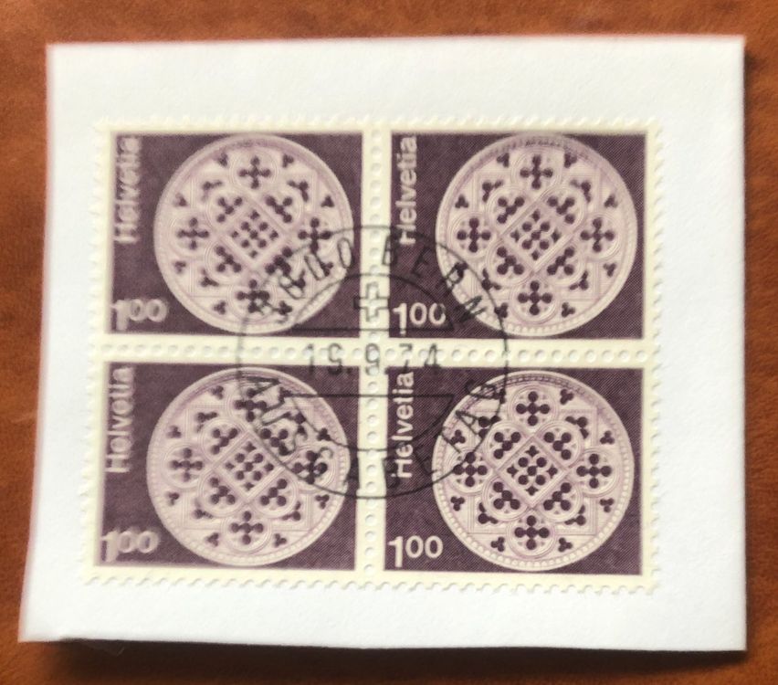 4 er Block Nr.534 mit Papier Stempel Bern (Gebraucht) in Aarau für CHF 0.5 – mit Lieferung auf ...