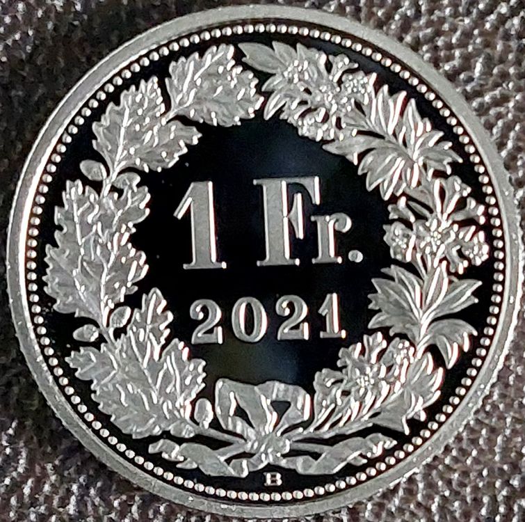 1 Franken 2021 pp / aus Münzsatz / in einer Münzkapsel (Neu (gemäss Beschreibung)) in Arch für ...