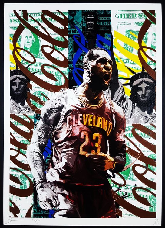 Death NYC Ltd Graffiti Pop Art Druck "Coca Cola LeBron James (Neu ...