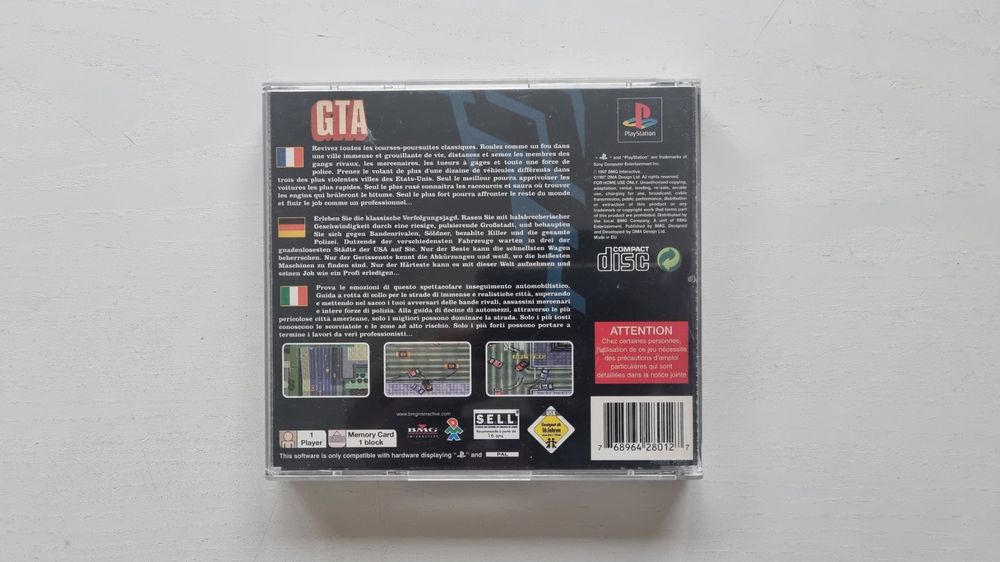 GTA Grand Theft Auto PS1Spiel Original Verpackung Anleitung (Gebraucht ...