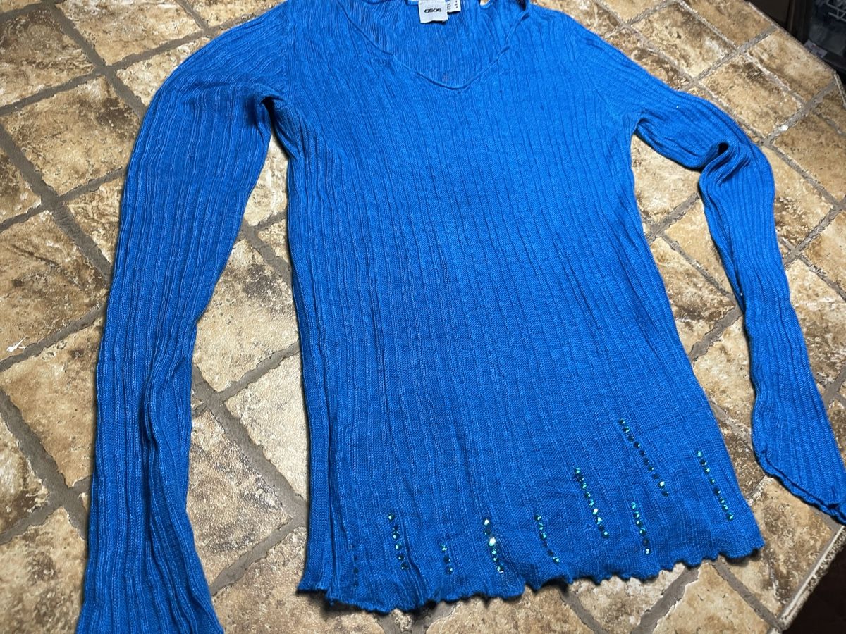 Chic Maglione Asos di cotone blu elettrico-Tg S/M (Nuovo (secondo la ...