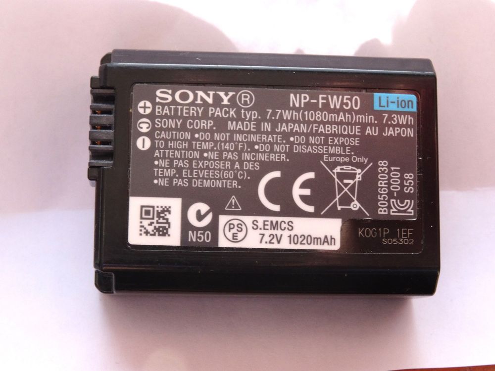SONY NP-FW 50 Akku (Gebraucht) in Buttisholz für CHF 16 – mit Lieferung auf Ricardo kaufen