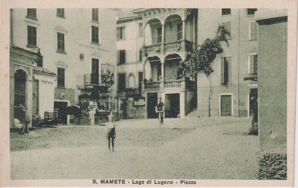 AK San Mamete - Lago di Lugano - Piazza, inizio 1900 (Gebraucht) in ...