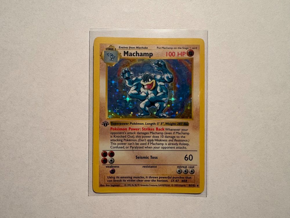 Machamp holo Base 1. Edition Shadowless EN (Gebraucht) in Hagendorn für ...