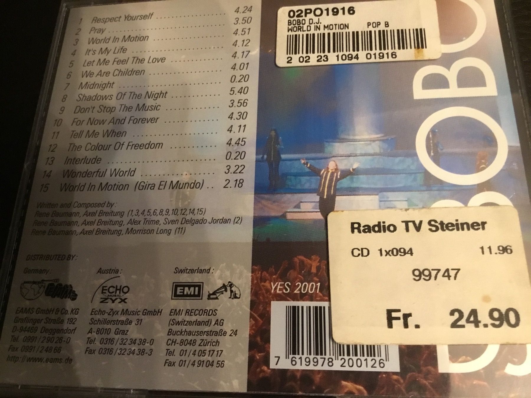 DJ Bobo World in Motion CD * (Gebraucht) in Thierachern für CHF 1 – mit ...