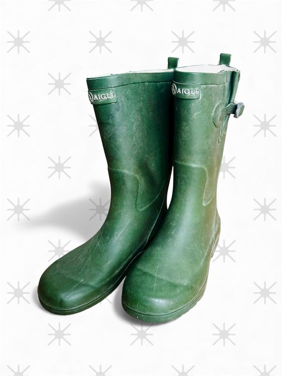 AIGLE Kinder Gummistiefel Grün Gr. 32 – Klassiker, robust (Gebraucht ...