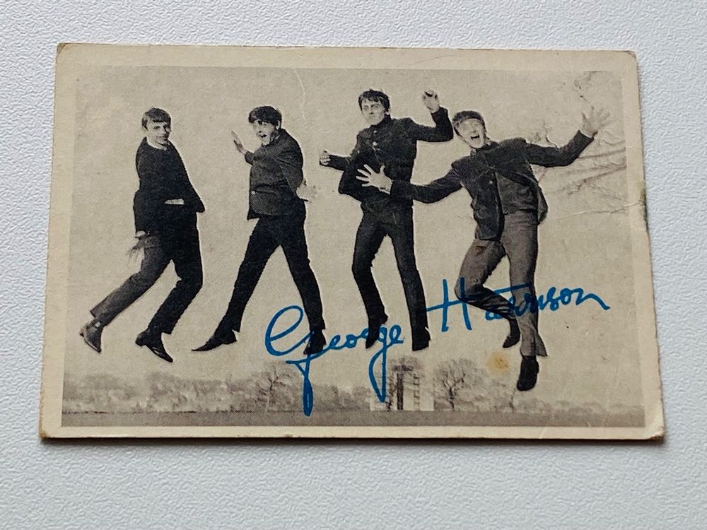 The Beatles George Harrison Unterschrift Autogramm Karte (Gebraucht) in ...