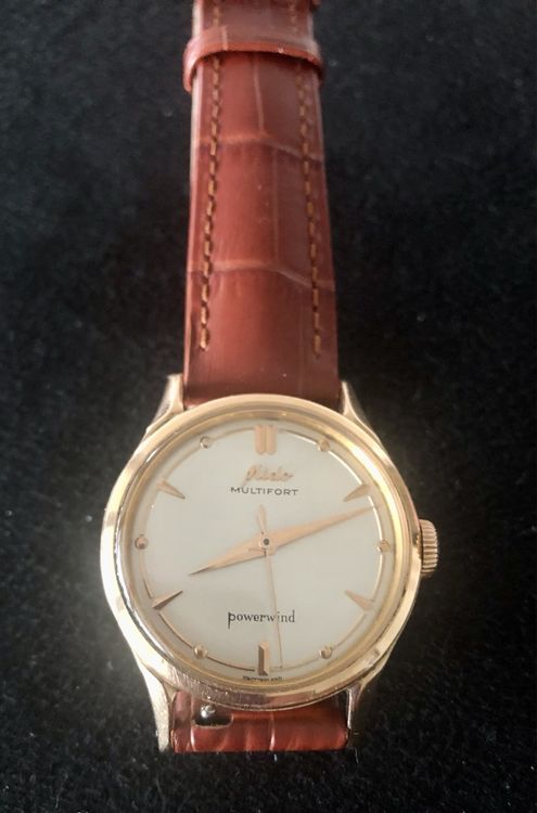 Mido Gold-Uhr Multifort Powerwind 18kt. Kaliber: 917 R (D'occasion) à ...