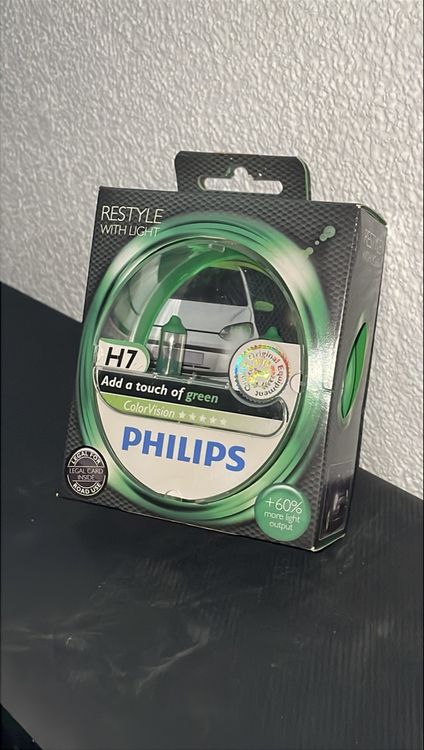 Philips H7 Color Vision Green – 2er-Pack | 12V 55W (Neu und ...