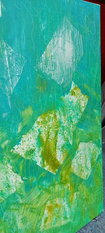 Gemälde "Grüner Frühling" von mir selbstgemalt 80×80 | Kaufen auf Ricardo