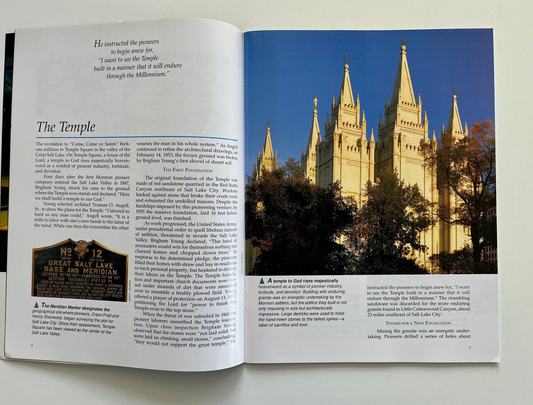 Broschüre Mormon Temple Square, Salt Lake City, schöne Fotos (Gebraucht ...