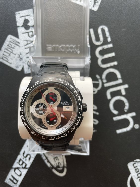 Swatch Uhr Chrono Automatik Right Track Black SVGB400 (Neu und ...