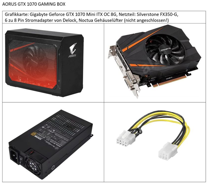 eGPU / externe Grafikkarte / Aorus GTX 1070 Gaming Box | Kaufen auf Ricardo