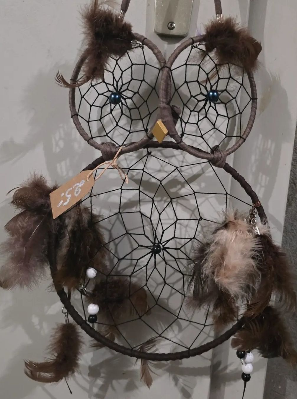 Attrape-rêves hibou unique, fait à la main - Déco bohème (Neuf (Voir ...