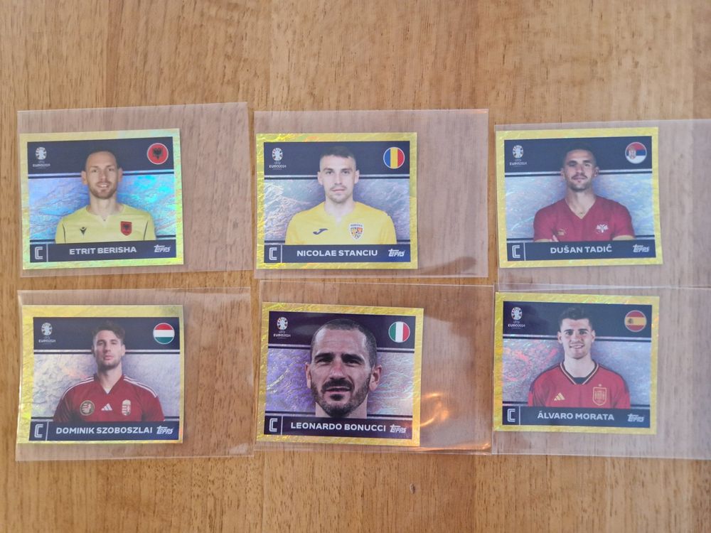 Topps EURO 2024 Sticker Ultra Rare Gold Captain Collection (Neu (gemäss ...