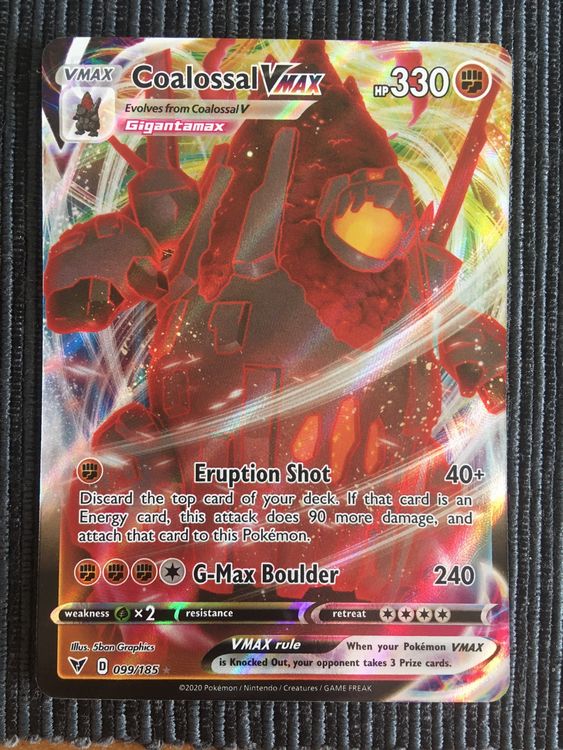 Pokemon Coalossal Vmax Vivid Voltage EN Mint (Gebraucht) in Wabern für ...