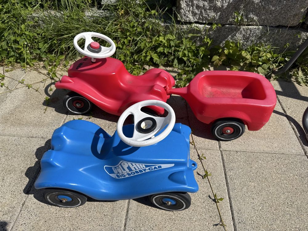 Bobby Car Set, rot und blau, mit Anhänger (Gebraucht) in Gelterkinden ...