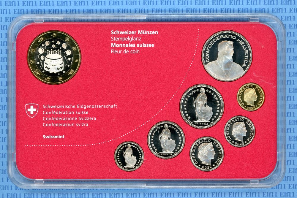 CHF-Münzsatz 2022 Geburtstag stgl Jahrgangssatz (Neu und originalverpackt) in Widnau für CHF 100 ...