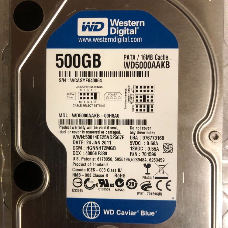 WD- Caviar Blue 500GB /3,5 WD- Caviar Blue 500GB /3,5